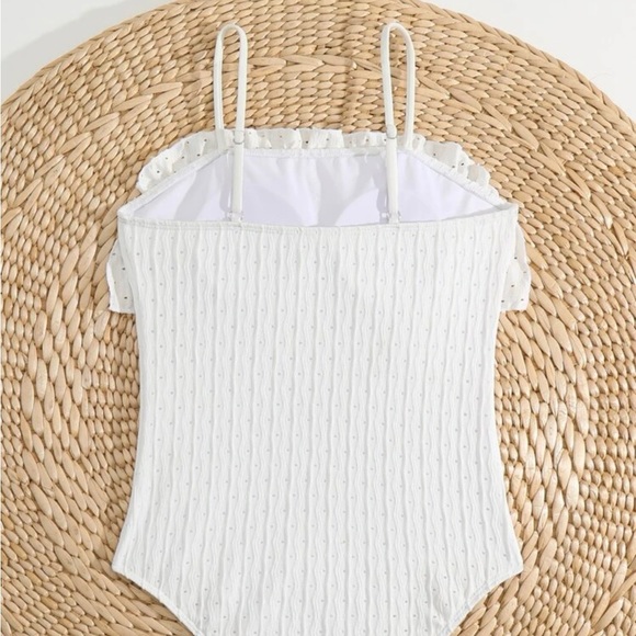 SHEIN | Swim | Shein Teen Girls Ruffle Trim One Piece Swimsuit 89y | Poshmark